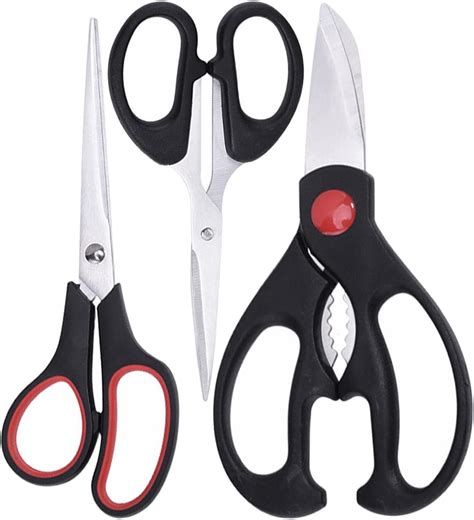 Kitchen Scissors For Food 3 Packs Stainless Steel Kitchen Shears Heavy Duty
