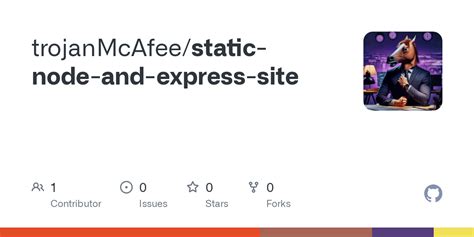 Github Trojanmcafeestatic Node And Express Site