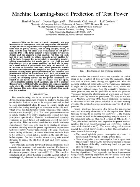 Machine Learning Based Prediction Of Test Power Pdf Machine