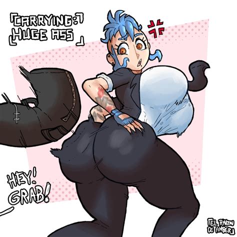 Rule 34 1girls Ass Big Breasts Blue Hair Brown Eyes Ear Piercing El