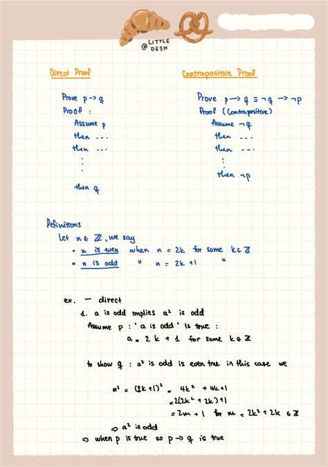 Proof Discrete Maths Direct Proof Contrapositive Proof Prove P Q Prove P Studocu