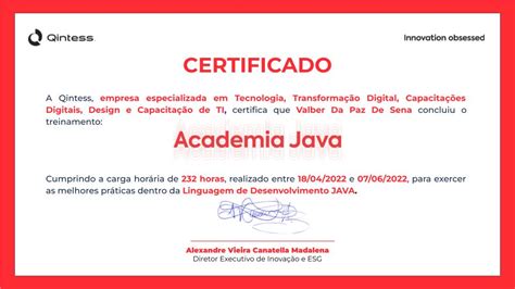 Valber Sena On Linkedin Qintess Java Tecnologia Inovação Formação