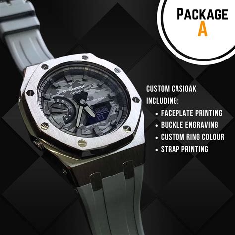 Design Your Own On Original Casioak Ga 2100 G Shock Watch Print Name