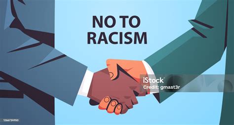 인종차별과 차별에 반대하는 흑백 핸드셰이킹 포스터 인종 평등 사회 정의 개념 수평 벡터 일러스트 인종차별에 대한 스톡 벡터 아트 및 기타 이미지 Istock