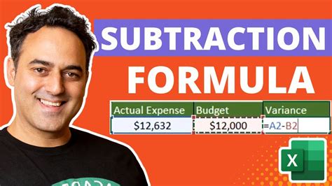 Create An Excel Subtraction Formula Youtube