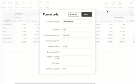 Number Formatting Flexmonster
