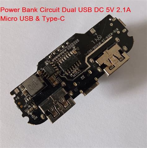 Power Bank Circuit Dual USB DC 5V 2 1A Micro USB Type C