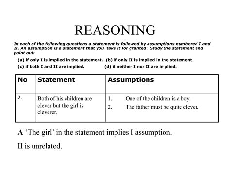 Statement And Assumptions Pptx