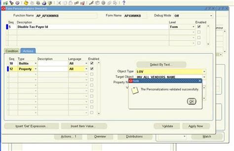 oracle apps forms personalization lov