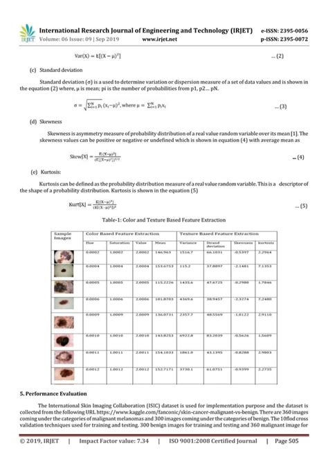 Irjet Color And Texture Based Feature Extraction For Classifying Skin Cancer Using Support