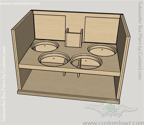 4 American Bass Xfl 15s 6th Order Subwoofer Box Plans Customlowz
