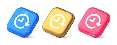 Clock In Circle Arrow Button Time Countdown Deadline Chronometer 3d Realistic Isometric Icon