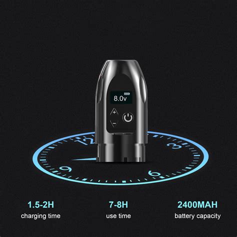 Kit De Stylo Tattoo Rotatif Sans Fil De 2400mah Course De 4 Mm Charge