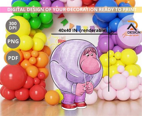 Inside Out Cutout Inside Out Decoration Inside Out Decoration Theme Birthday Party Stand Up