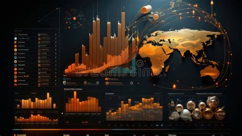 Analytical Interface For Business Strategy With Global Data Charts And