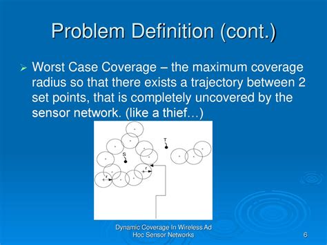 dynamic coverage in wireless ed hoc sensor networks ppt download