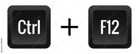 image vectorielle stock ctrl f12 key combination keyboard control