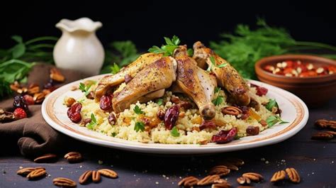 Premium Ai Image Couscous Risotto With Salmon And Tomatoes