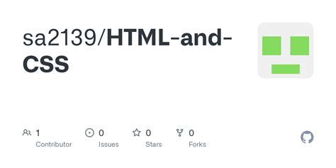 GitHub Sa HTML And CSS