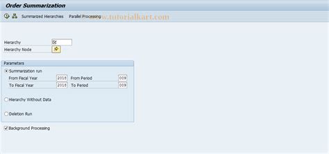 KKRA SAP Tcode Order Summarization