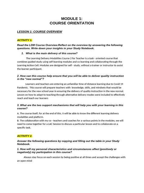 Module 1 Activities Pdf