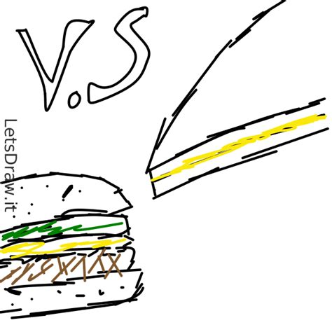 How To Draw Burger And Sandwich 8x3nnpn8r Png LetsDrawIt