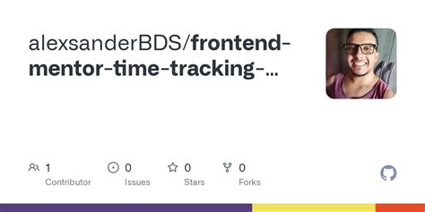 Github Alexsanderbdsfrontend Mentor Time Tracking Dashboard Main