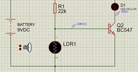 Ldr Circuit Using Bc547 Bipolar Junction Transistor By 45 Off