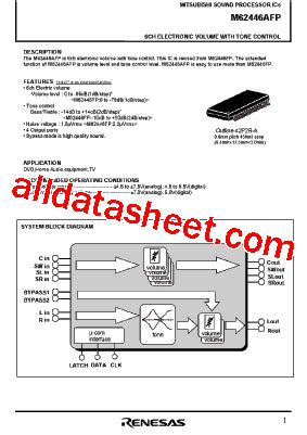 M62446AFP Datasheet(PDF) - Mitsubishi Electric Semiconductor