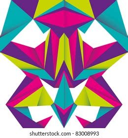 Angular Abstraction Colorful Objects Vector Illustration Stock Vector Royalty Free