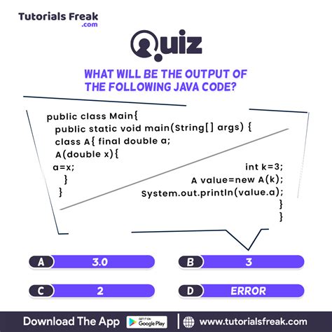 Tutorials Freak What Is The Output Of This Java Code Facebook