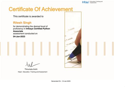 Ritesh Singh On Linkedin Infosys Certification