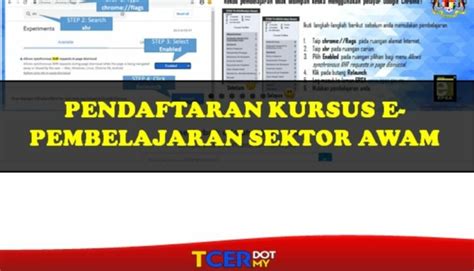 Pendaftaran Kursus E Pembelajaran Sektor Awam Epsa Tcer My