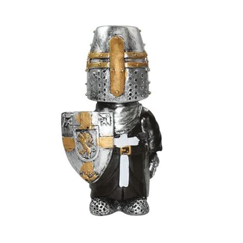 Knight Dwarf Guardian Garden Statue Decoration Temple Crusader Statue