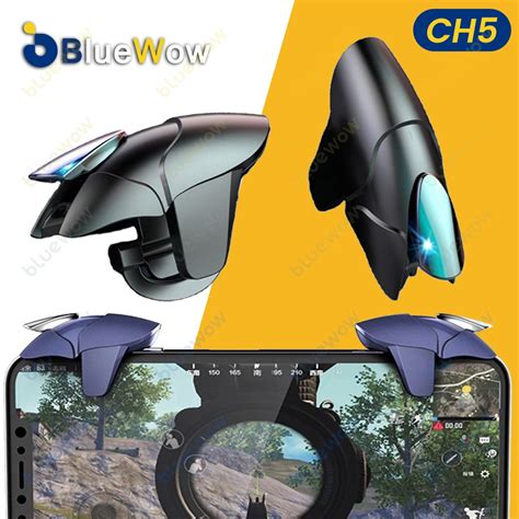 Bluewow Ch5 Mobile Phone Game Trigger Fire Button Handle Shooter Gamepad Joystick For Pubg Shoot