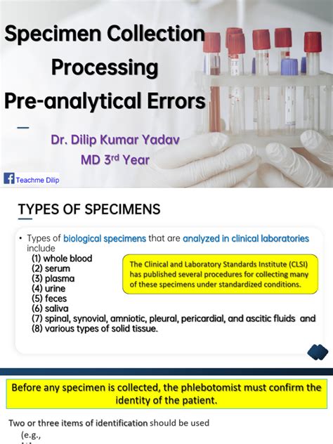 Specimen Collection And Processing Errors Pdf Blood Plasma Blood