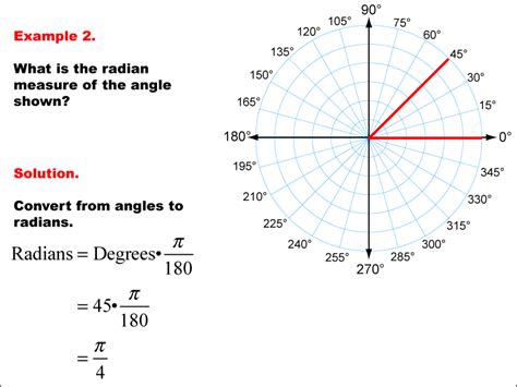 Math Example Angle Concepts Radian Measure Example 2 Media4math
