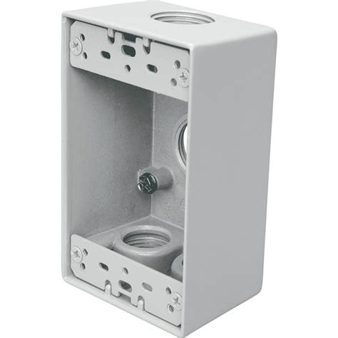 Centaur Wi Fsb754 1 Gang Weatherproof Box 2 Deep 4 X 34 Hole Gray