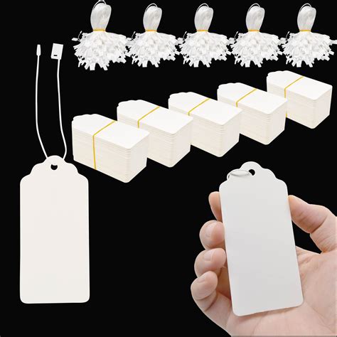 Price Tags 1000 Pcs White Pice Tags With Sting Attached Fo Hang Tags