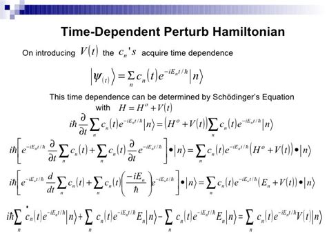 Time Dependent Perturbation Theory