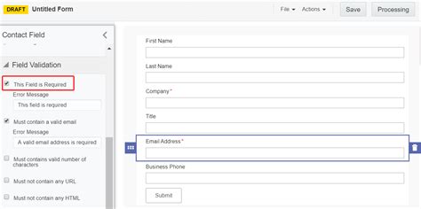 Step Creating Your First Form