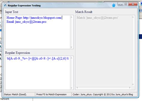 Regular Expression Testing V20 Junookyos Blog