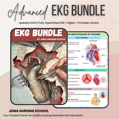 Ekg Bundle Hyperlinked With Flashcards Stickers Quizz Medical Nursing