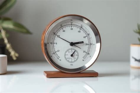 Analog Thermometer Clock For Decor Stock Illustration Illustration Of Generative Temperature