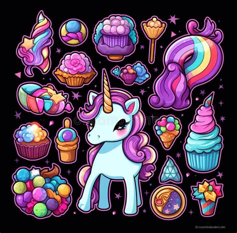 Generative Ai Teenage Girl Style Stickers Stock Illustration