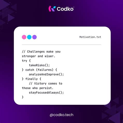 Codko Motivation Codewisdom Techlife Persistence Growthmindset Codko