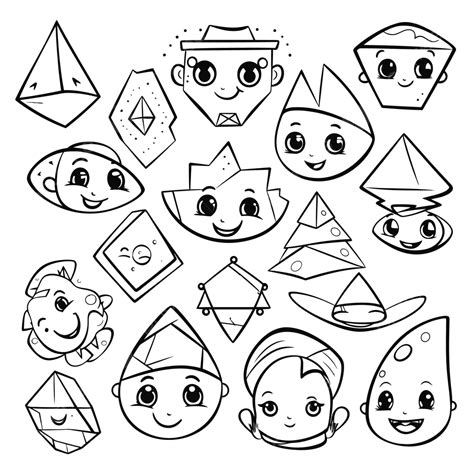 모양이 다른 어린이 기하학적 도면 스케치 개요 벡터 보석 그리기 보석 개요 보석 스케치 Png 일러스트 및 벡터 에 대한 무료 다운로드 Pngtree