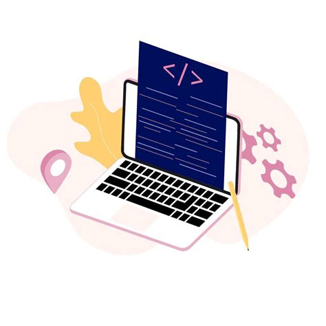 Concept De Design Plat Moderne Du Processus De Codage De Développement Logiciel Développement