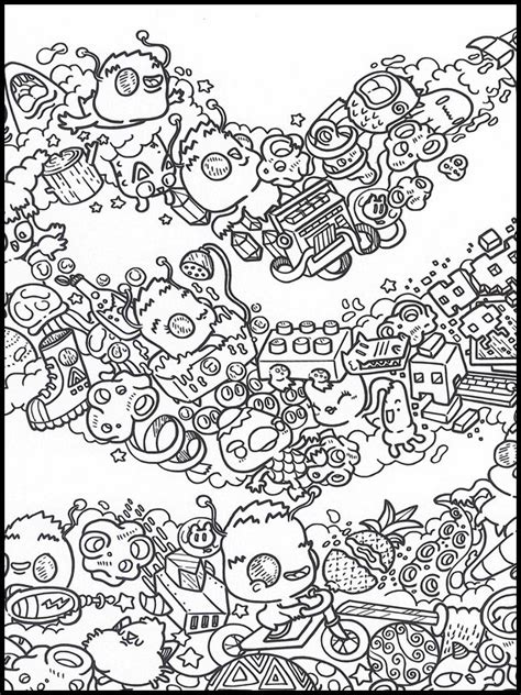 Free Printable Coloring Sheets Doodles In Space 10