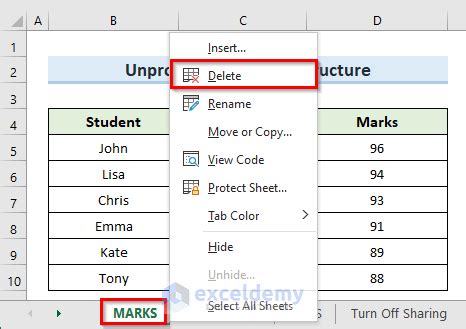 Delete Sheet Not Working In Excel Solutions ExcelDemy